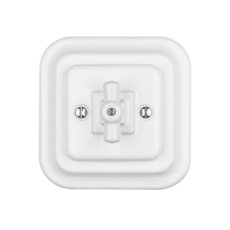 Vintage Ceramic Square Rotary Wall Switch with Minimalist Charm from ...